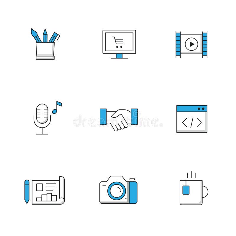 Web Design Icon stock vector. Illustration of writer - 331051012