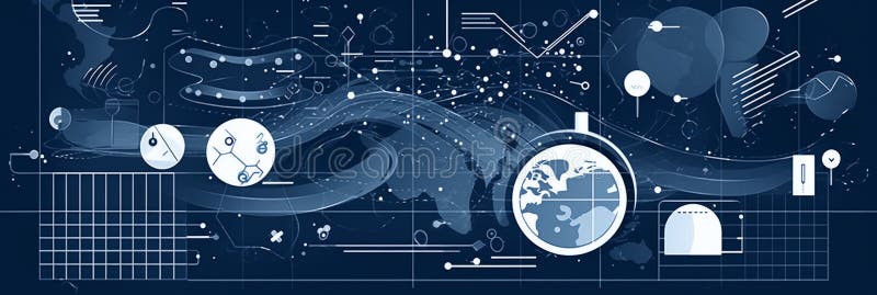 Web Design Illustration - Data Analysis , Dark Blue Palette ...