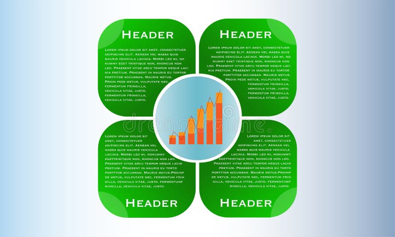 Web Design Layout, Business Presentation with Column Graph Stock Vector ...