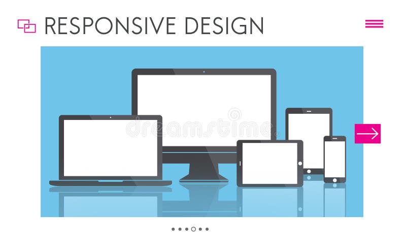 Web Design Layout Content Devices Graphic Concept Stock Illustration ...