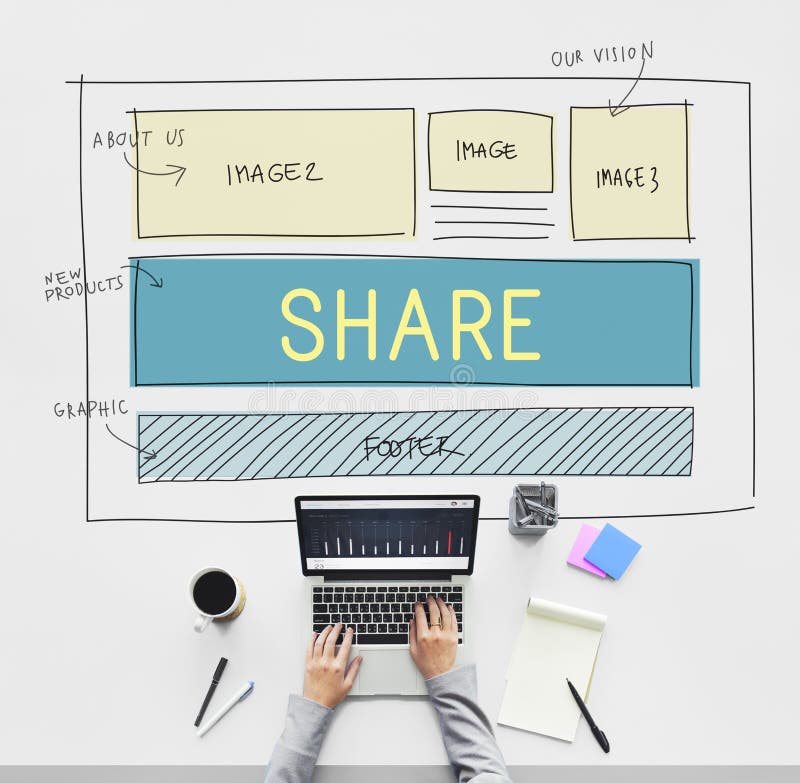 Web Design Layout Share Sharing Concept Stock Image - Image of feedback ...