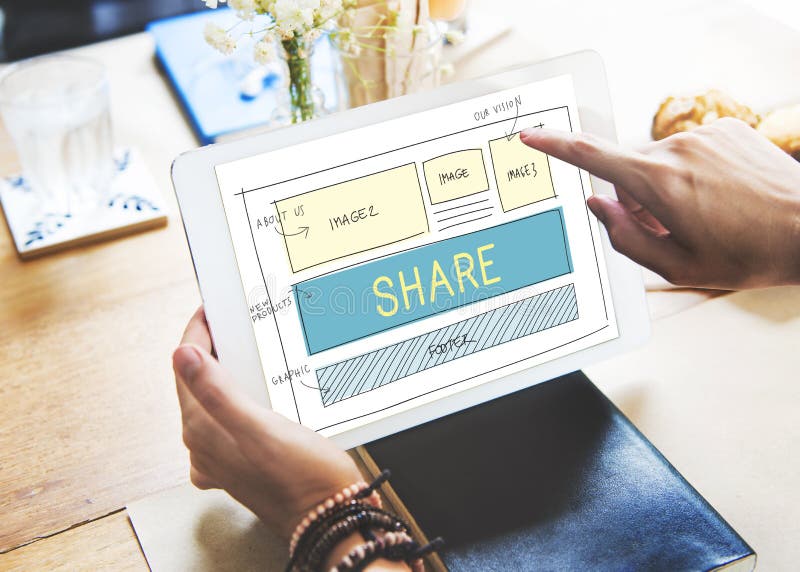 Web Design Layout Share Sharing Concept Stock Photo - Image of homepage ...
