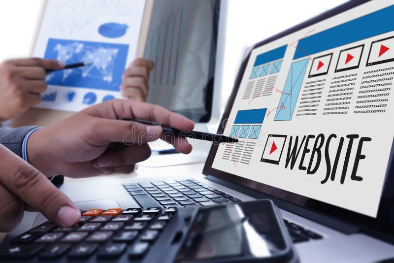 Web Design Layout Sketch Drawing Software Media WWW and Graphic Stock ...