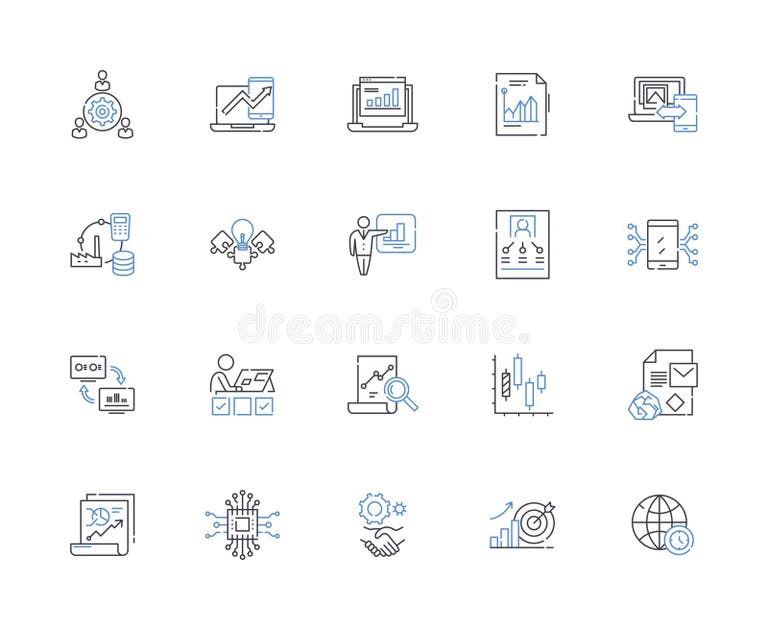 Web Design Line Icons Collection. Layout, Navigation, Typography, Responsive, UX, UI, Color ...