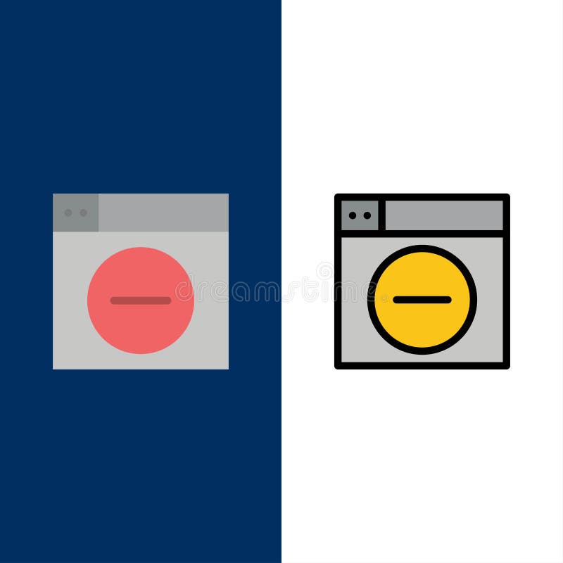 Web, Design, less, Minimize Icons. Flat and Line Filled Icon Set Vector ...