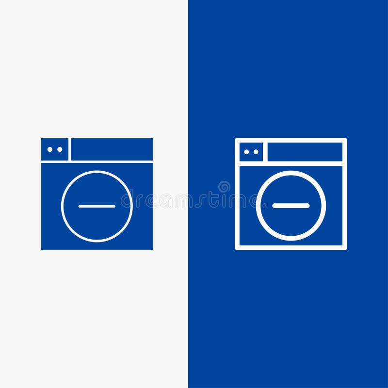 Web, Design, less, Minimize Line and Glyph Solid Icon Blue Banner Line ...