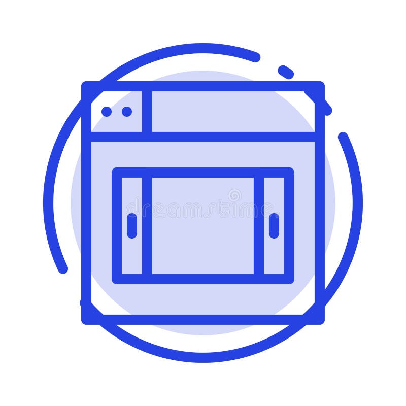 Web, Design, Mobile Blue Dotted Line Line Icon Stock Vector ...