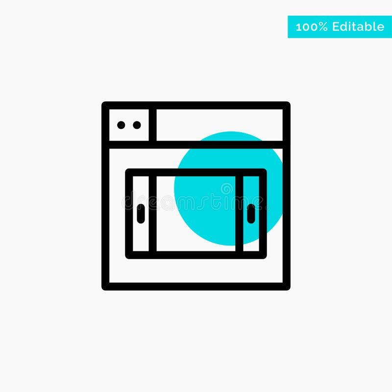 Web, Design, Mobile Turquoise Highlight Circle Point Vector Icon Stock Vector - Illustration of ...