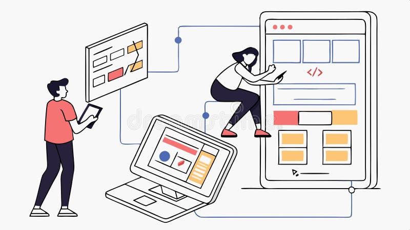 Web Design Mockup, Website Interface Illustration Vector Design ...