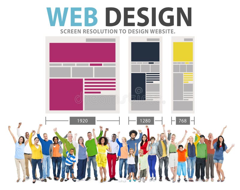 Web Design Network Website Ideas Media Information Concept Stock Photo ...