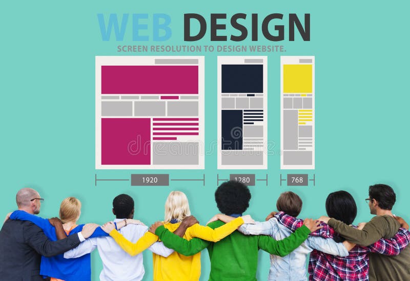 Web Design Network Website Ideas Media Information Concept Stock Photo ...