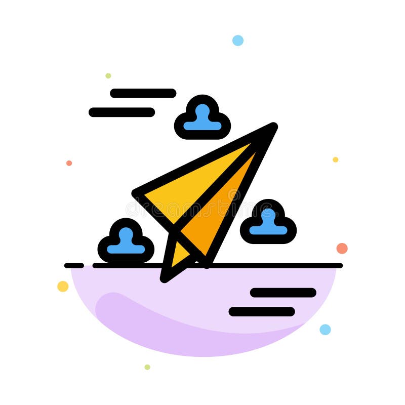 Web, Design, Paper, Fly Abstract Flat Color Icon Template Stock Vector ...