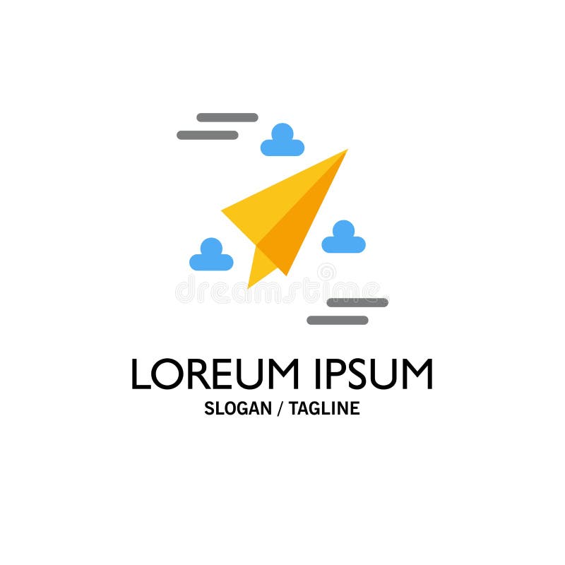 Web, Design, Paper, Fly Business Logo Template. Flat Color Stock Vector ...