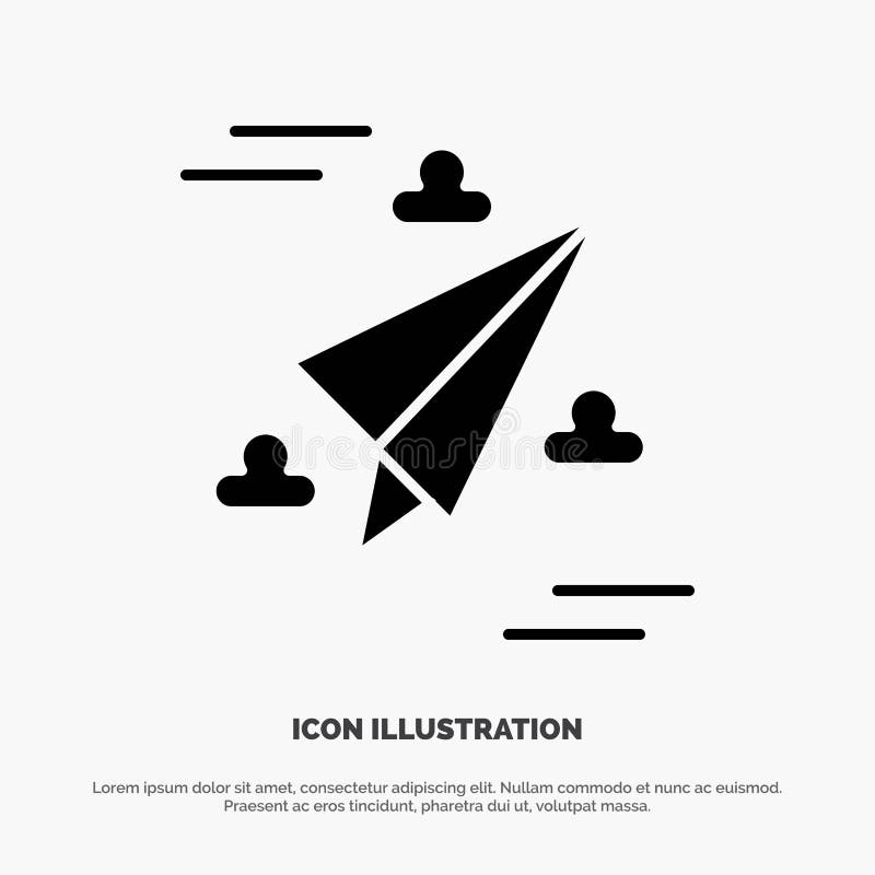 Web, Design, Paper, Fly Solid Glyph Icon Vector Stock Vector ...