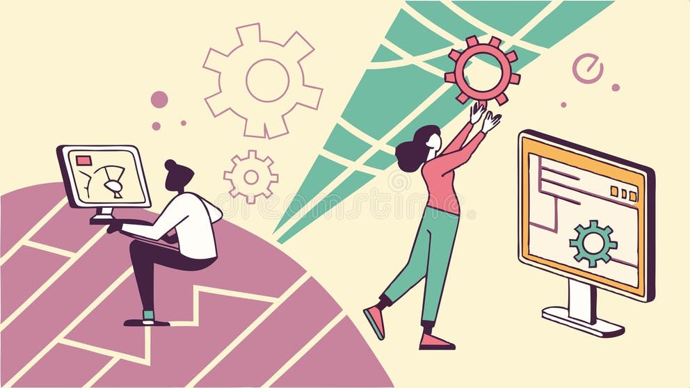 Web Design Process, Digital Interface Development Vector Design ...