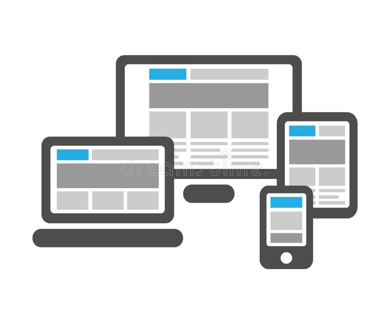 Insieme Dell'icona Dei Dispositivi Di Digital Illustrazione Vettoriale ...