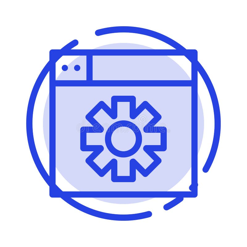 Web, Design, Setting Blue Dotted Line Line Icon Stock Vector ...