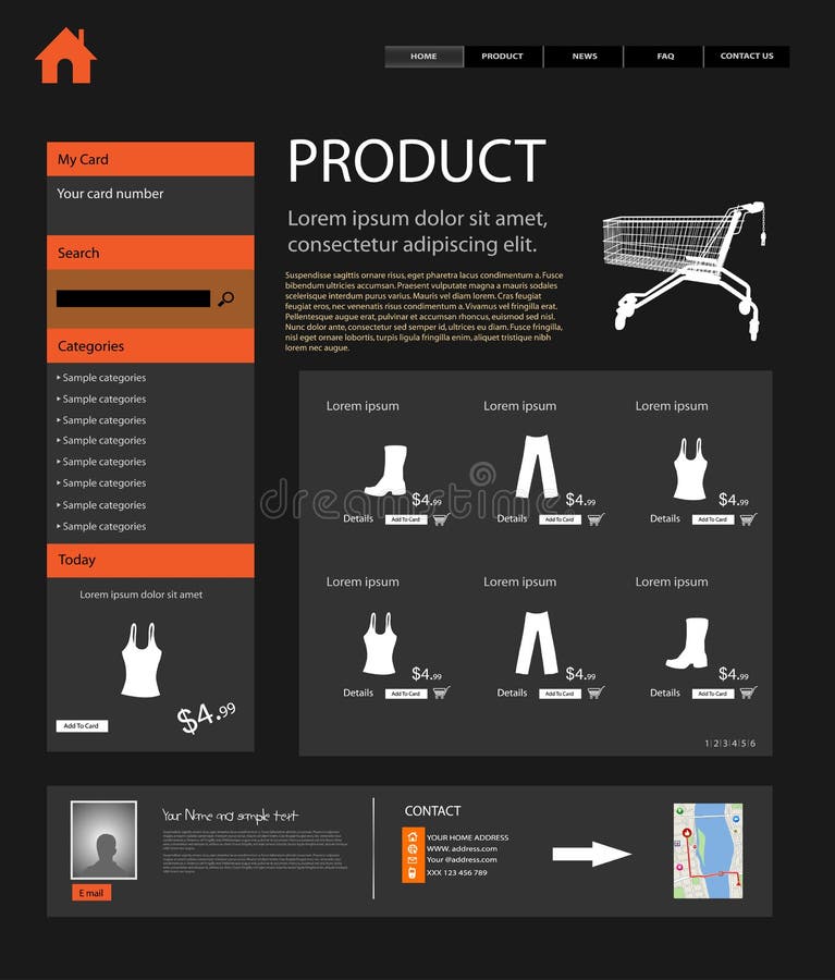 Web Design shop template stock vector. Illustration of technology ...