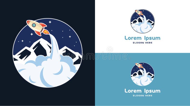 Web Design Simple Laptop, Phone, and Mobile Rocket Logo Design Template ...