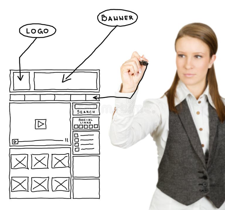 Web design sketch stock image. Image of sketching, website - 18292309