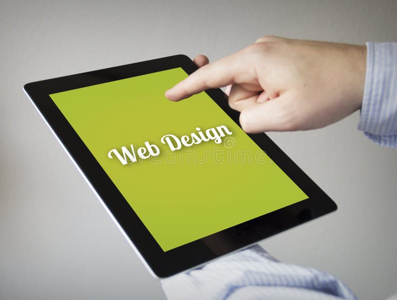 Web design on a tablet stock photo. Image of user, future - 58514528