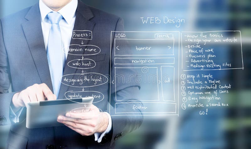 Web design tablet stock image. Image of designer, occupation - 70689371