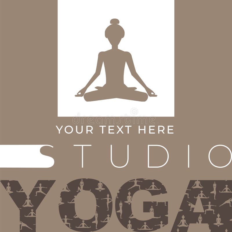 Design Template Banner, Poster for Yoga Studio. Vector Stock ...