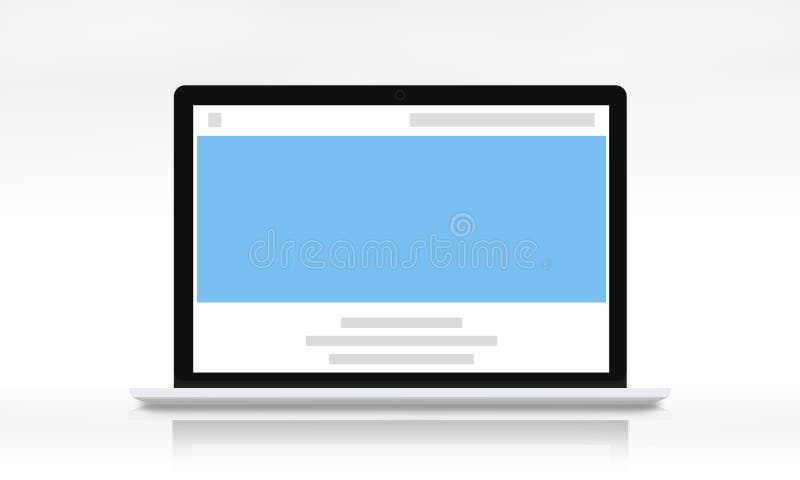 Web Design Template Copy Space Concept Stock Illustration ...
