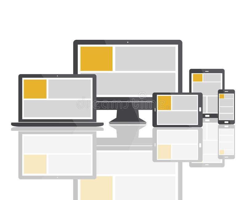 Web Design Template Copy Space Concept Stock Illustration ...