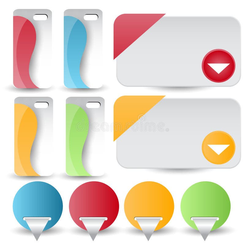 Cute floral web banners stock vector. Illustration of colorful - 35600251