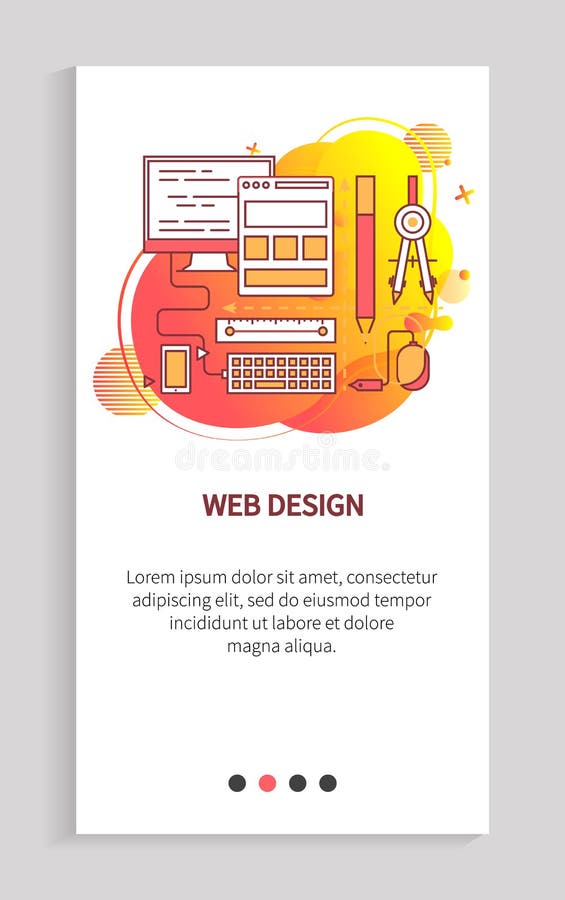 Web Design Template, Pc Equipment, Webpage Vector Stock Vector ...