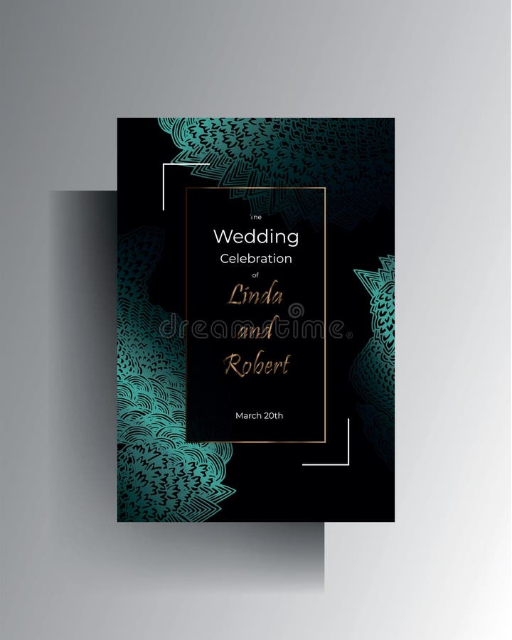 Turquoise Wedding Invite Stock Illustrations – 1,674 Turquoise Wedding ...