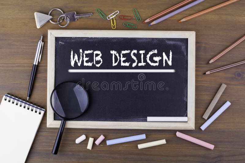 Web Design. Text on the Chalk Board Stock Image - Image of ...