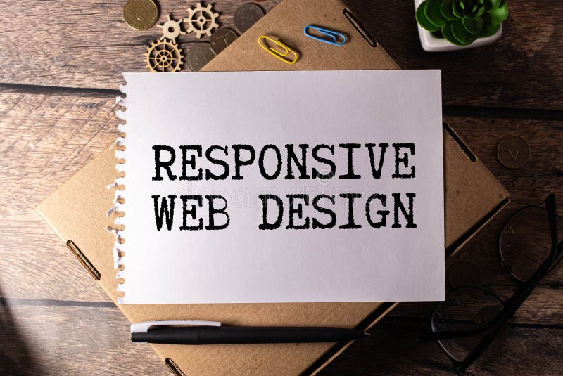 Web Design Text on Office Desk. Concept of Web Development Team Work ...