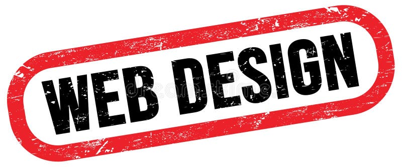 WEB DESIGN, Text Written on Red-black Stamp Sign Stock Illustration ...