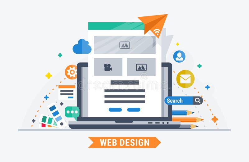 Web Design Vector Illustration Stock Vector - Illustration of digital ...