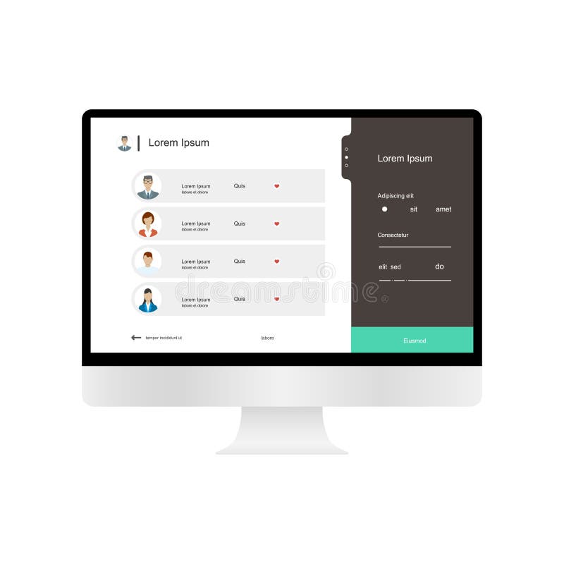 Web Design. Website Template for Monitor, Laptop, Tablet, Phone ...