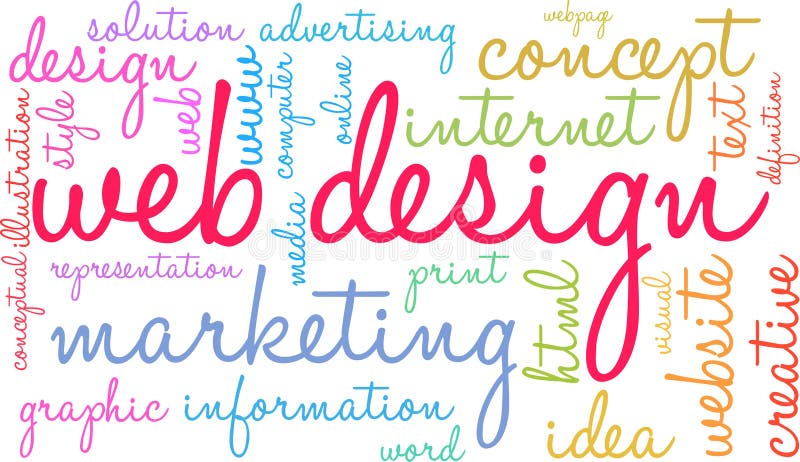 Web Design Word Cloud Stock Illustrations – 18,747 Web Design Word ...