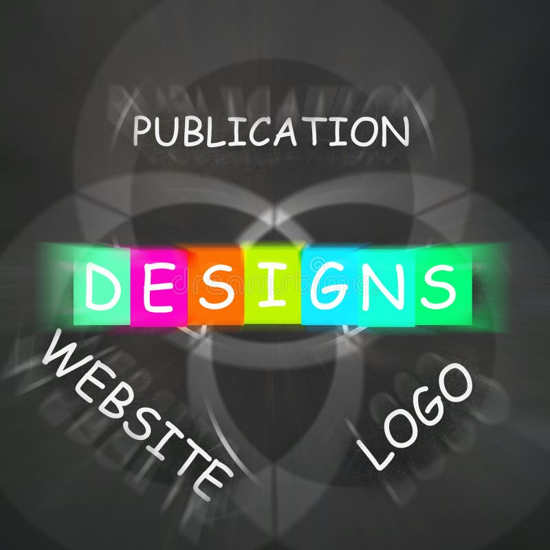 Web Design Words Displays Designs for Logo Publication and Websites ...