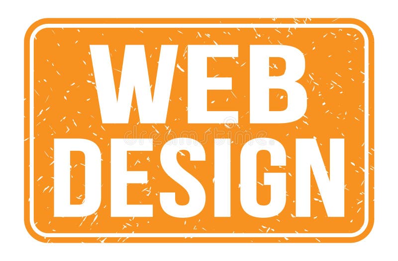 WEB DESIGN, Words on Orange Rectangle Stamp Sign Stock Illustration ...