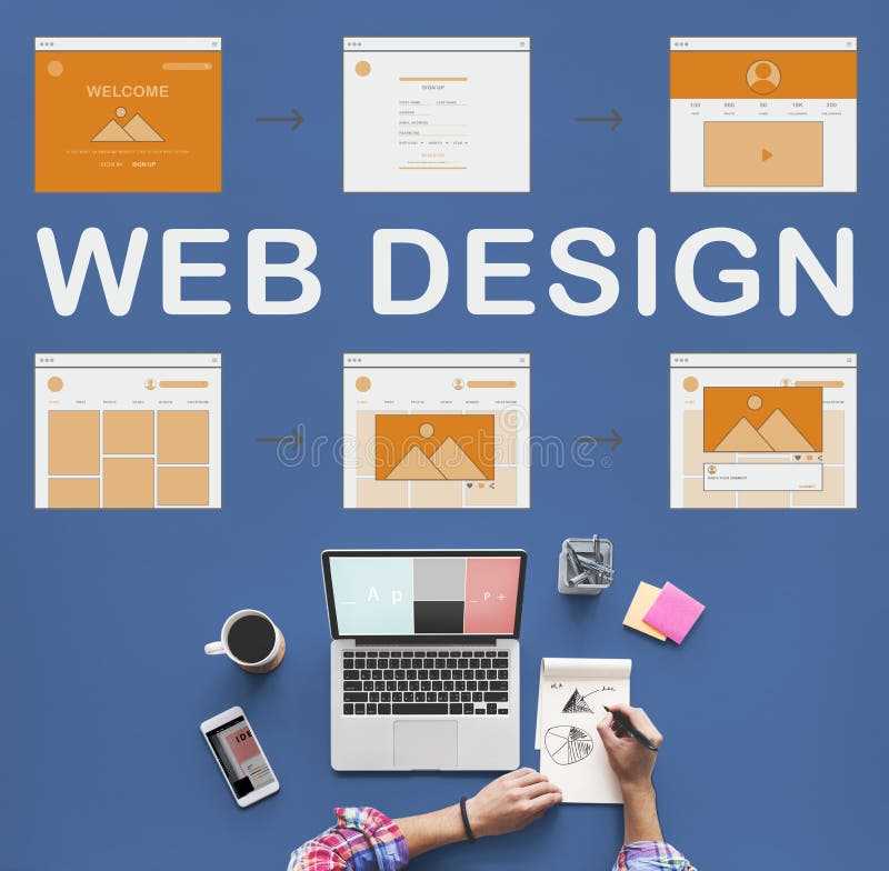 Web Design Work Website Development Concept Stock Image - Image of ...