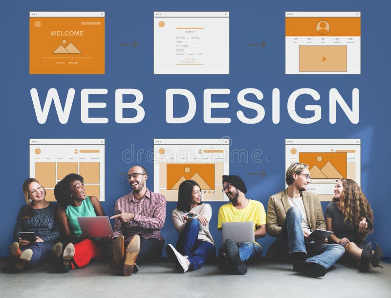 Web Design Work Website Development Concept Stock Photo - Image of ...