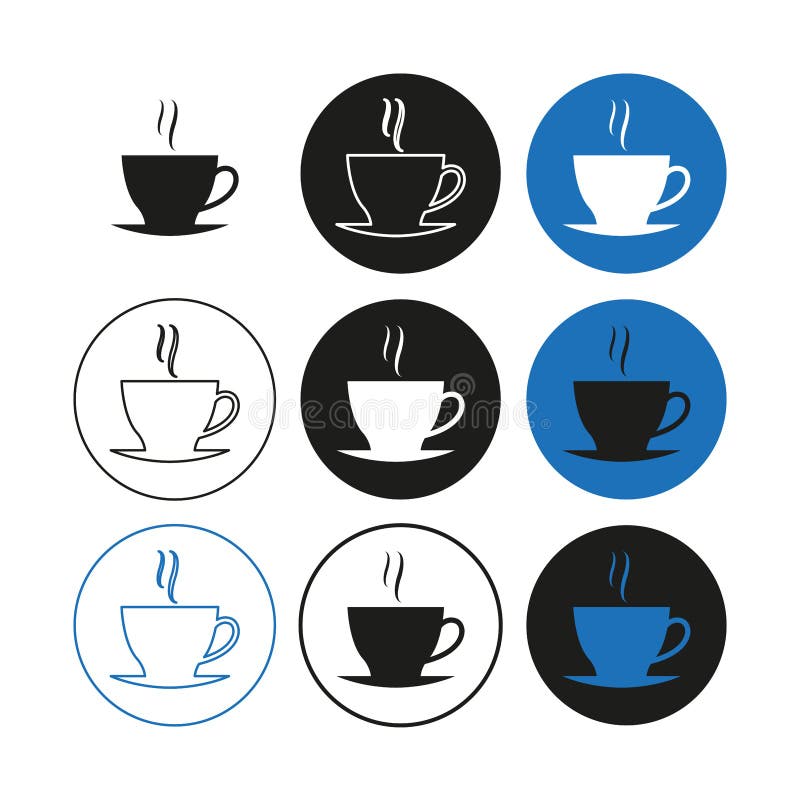 Set of Coffee Cup Icons. Simple Vector Illustration Stock Vector ...