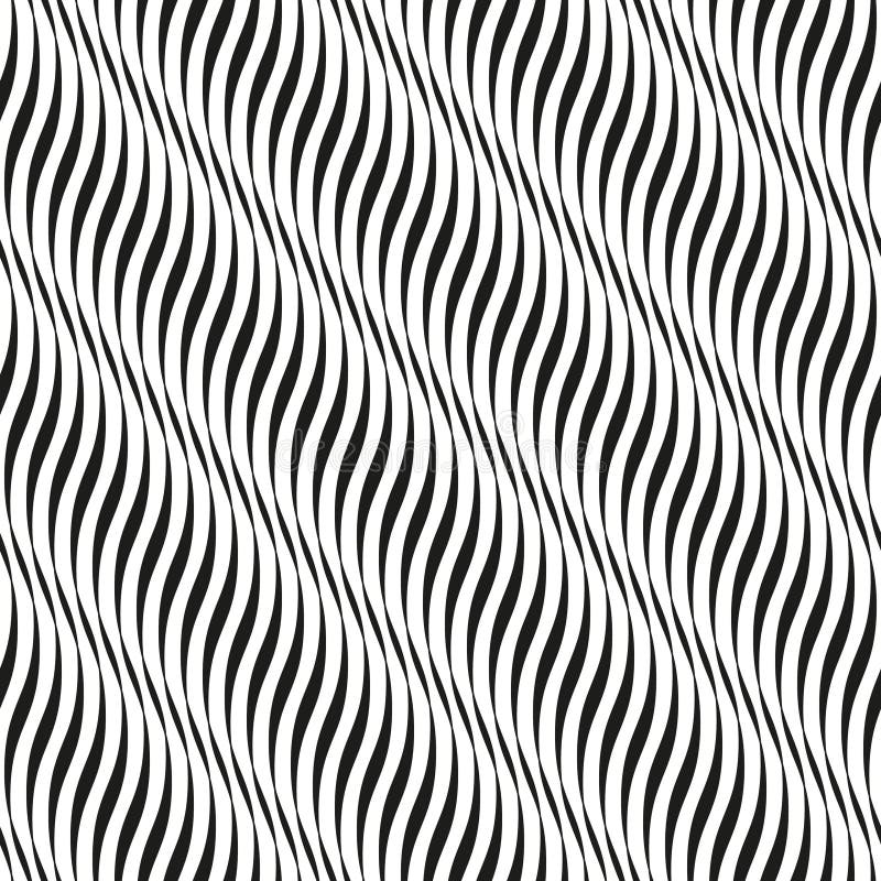 Abstract Black and White Pattern with Waves. Stock Vector ...
