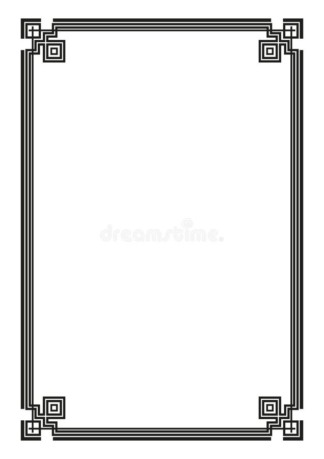 Decorative Vertical Frame. Simple Vector Illustration. Stock Vector ...