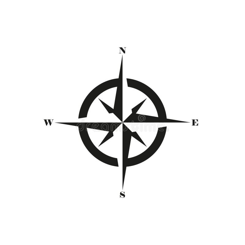 The Icon of the Compass. Simple Vector Illustration. Stock Vector ...
