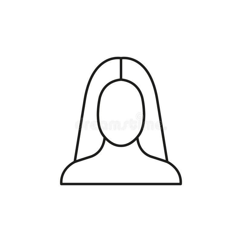 Icon Contour a Woman`s Face. Simple Vector Illustration. Stock Vector ...