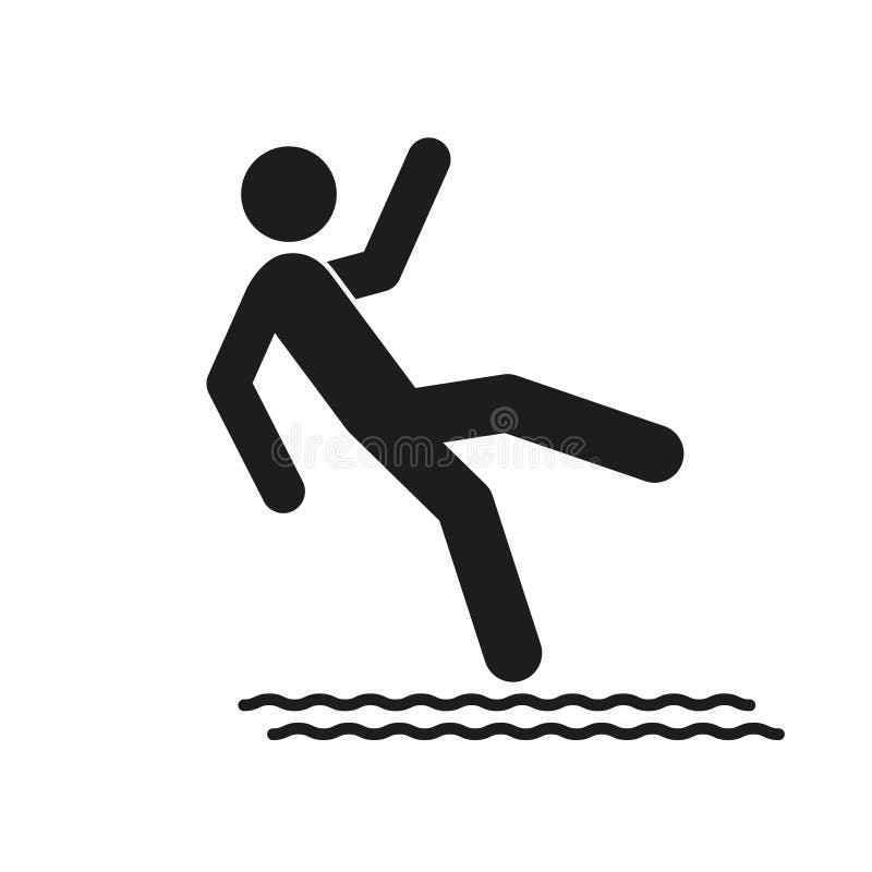 Icon, the falling man. stock vector. Illustration of active - 111189771