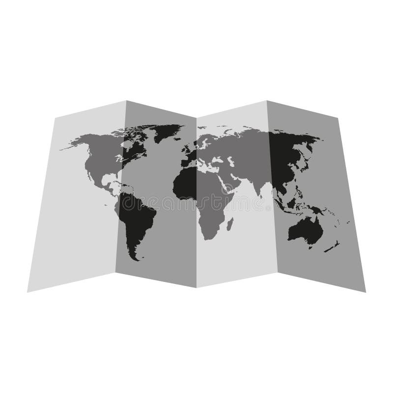 Icon map of the world. stock vector. Illustration of asia - 112904110