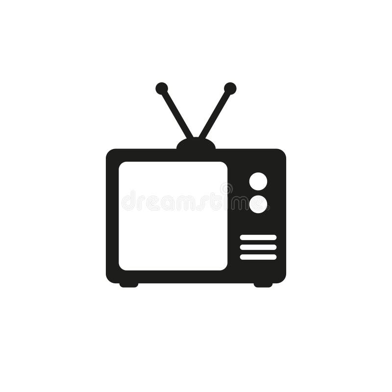 TV Icon. Simple Vector Illustration. Stock Vector - Illustration of ...